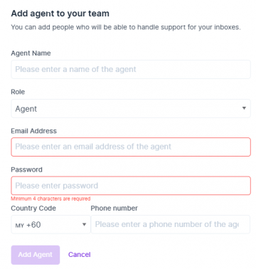 Add Agents – Peasy